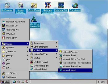 ITWorks - win95Menu-Word